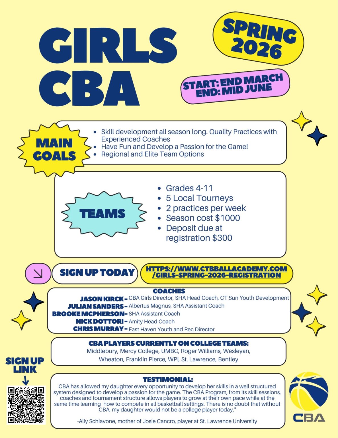 CBA Girls Regional – CT Basketball